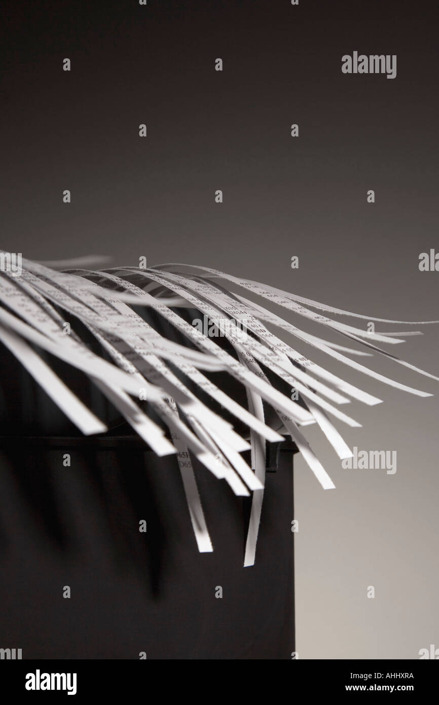 Shredded paper can Stock Photo - Alamy