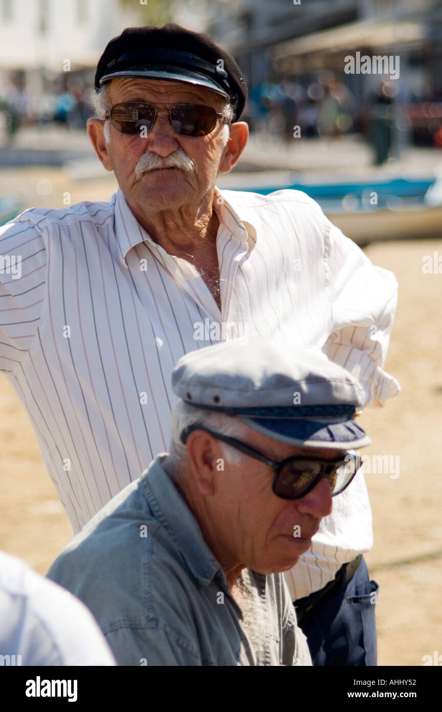Local greek men in the market Mykonos Town Mykonos The Cyclades Greek ...