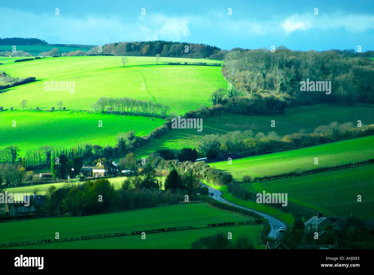 Countryside on the Isle of Wight Stock Photo - Alamy