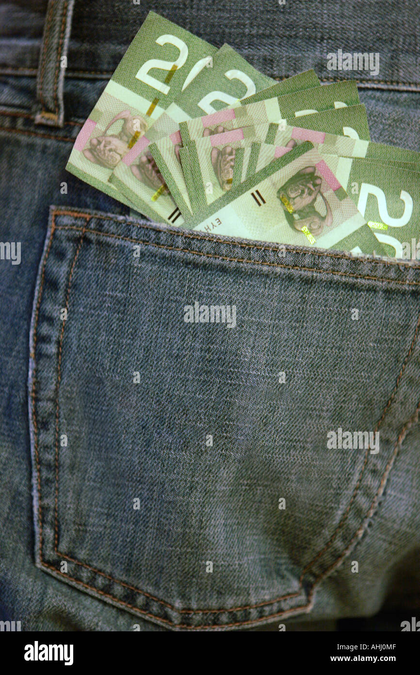 Money in my pocket Stock Photo - Alamy