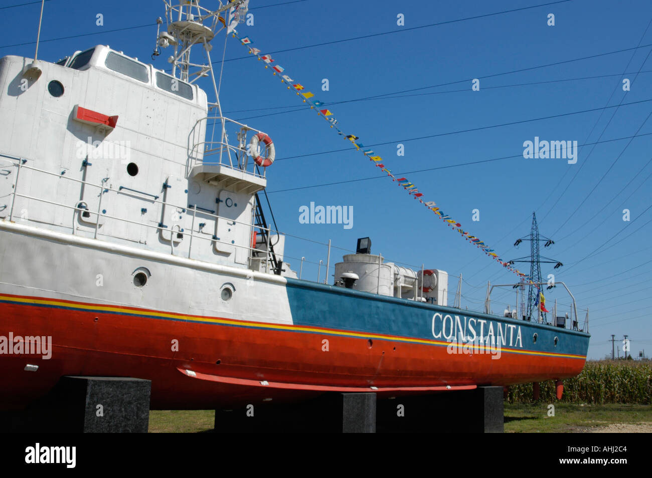 Constanta, ship at city entrance Stock Photo - Alamy