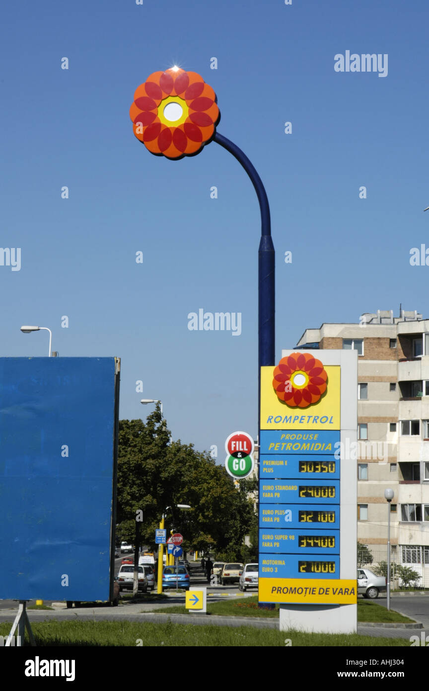 Rompetrol petrol station Stock Photo - Alamy