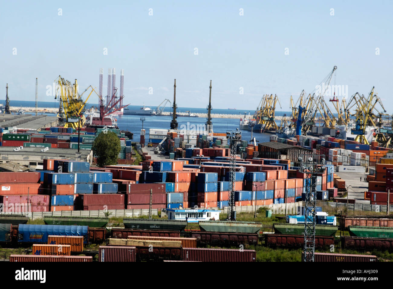 Constanta, harbour, cargo terminal Stock Photo - Alamy