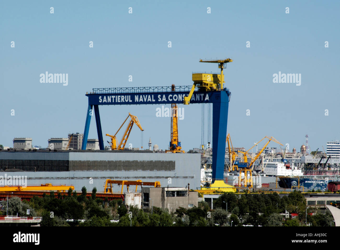 Constanta, harbour, cargo terminal Stock Photo - Alamy