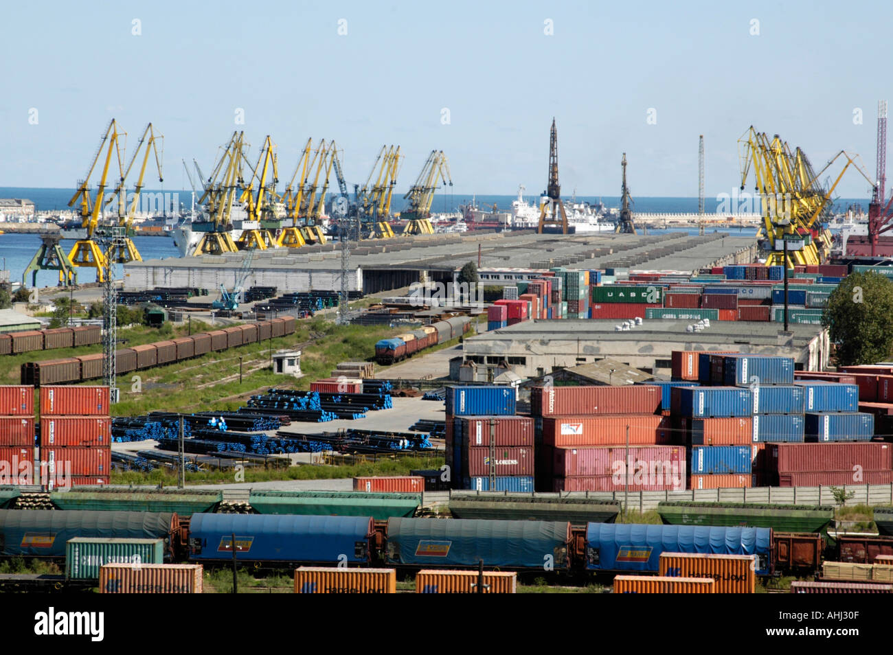 Constanta, harbour, cargo terminal Stock Photo - Alamy