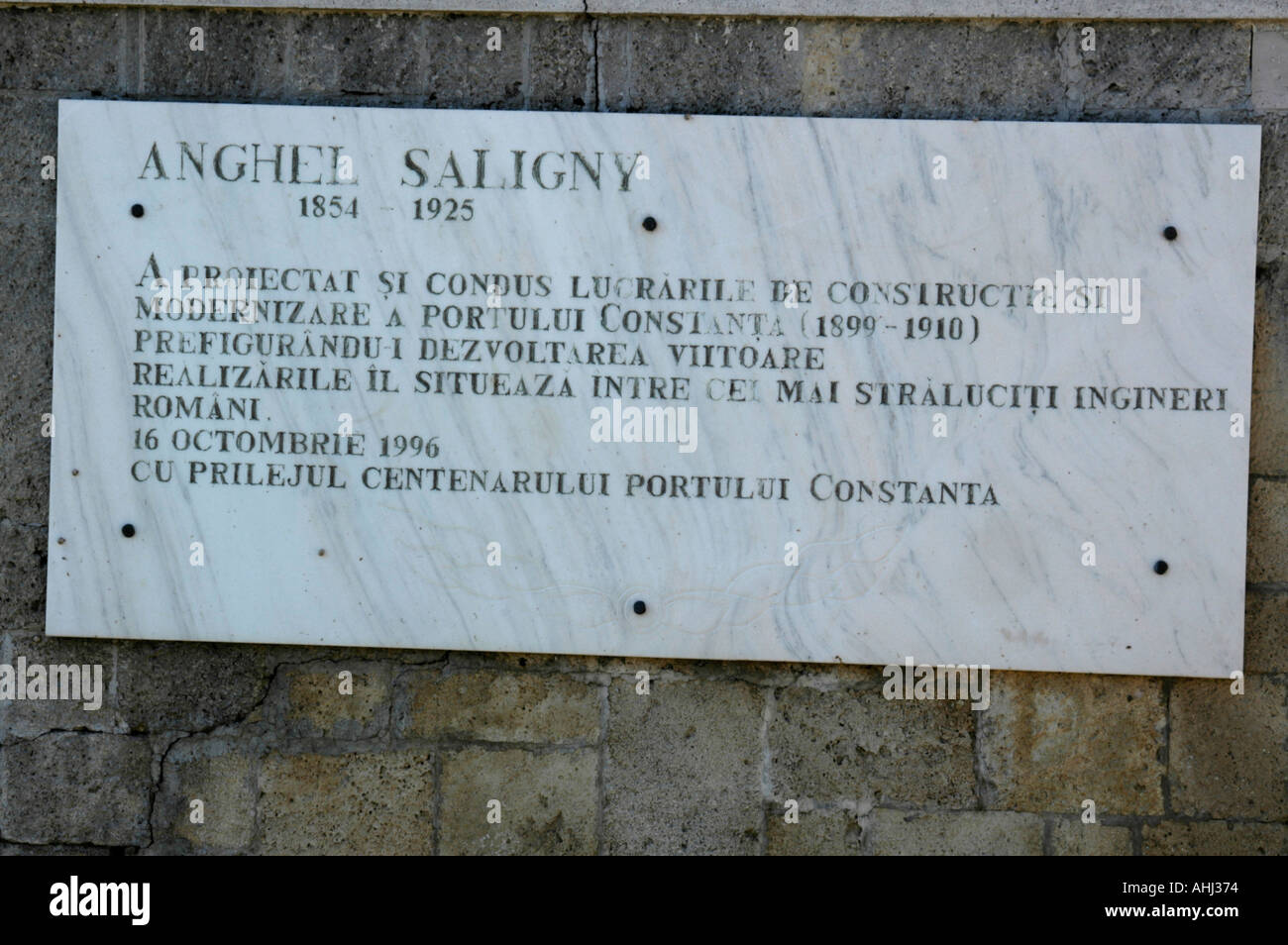 Constanta, monument Anghel Saligny (1854-1925 Stock Photo - Alamy