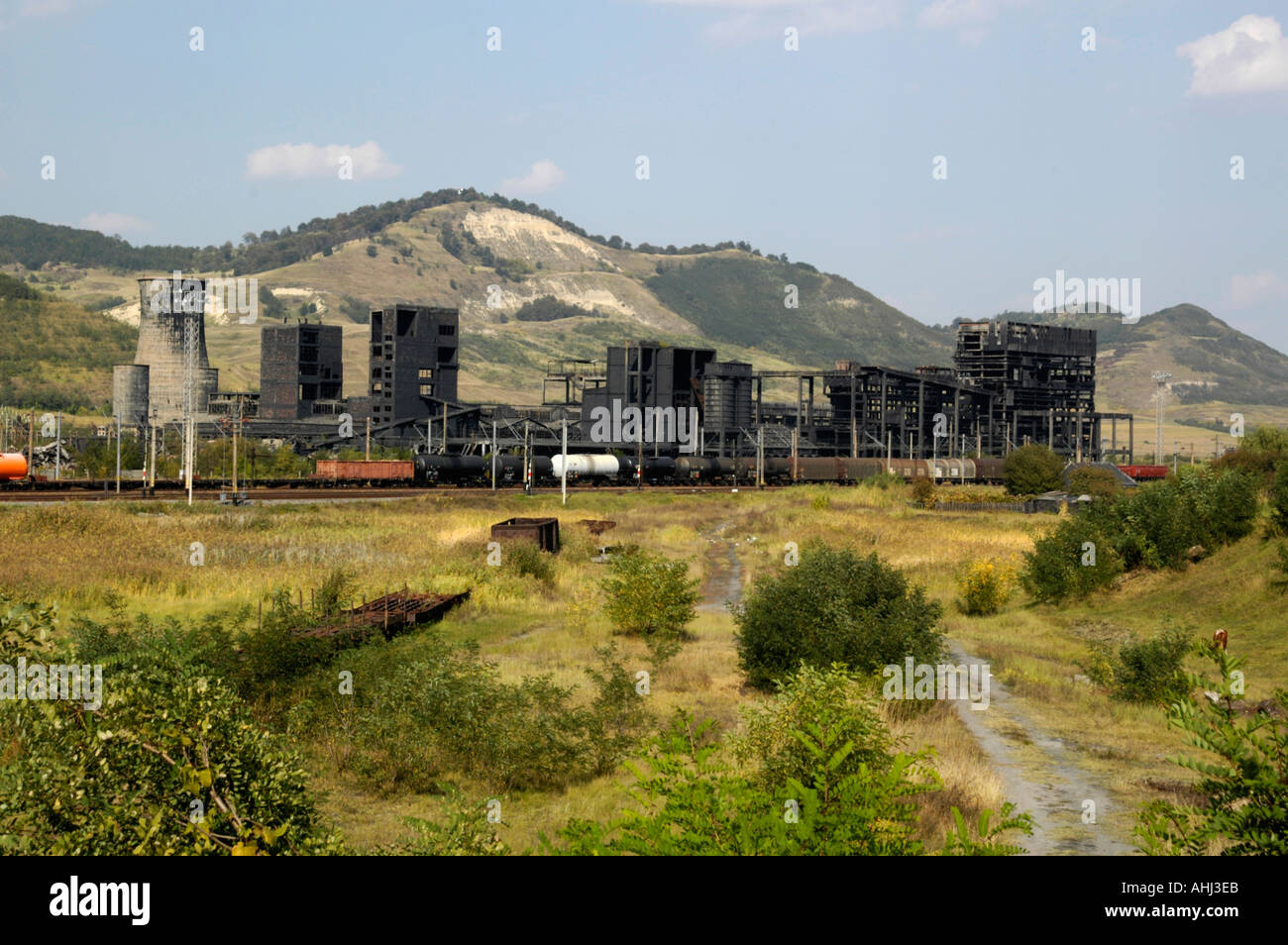Copsa Mica, old industry ruins Stock Photo - Alamy