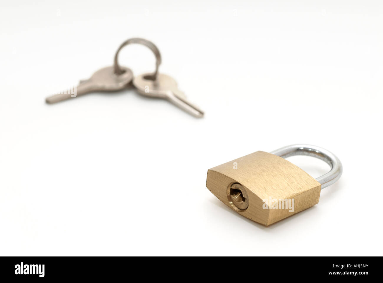 Small "personal lock" and keys Stock Photo - Alamy