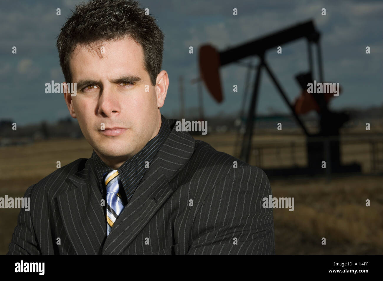 Oil business man Stock Photo - Alamy
