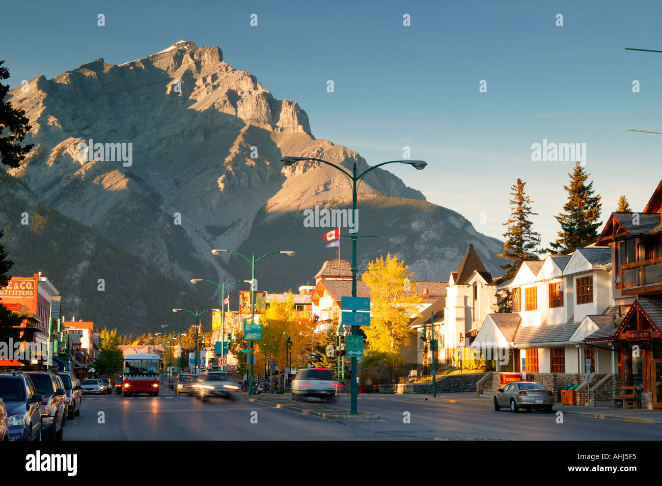 Banff and Cascade Mounatin 2997 m Banff National Park Alberta Canada ...