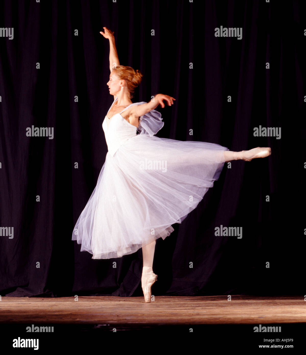 Female ballet dancer standing on her toes in toe shoes ballet dancer ...