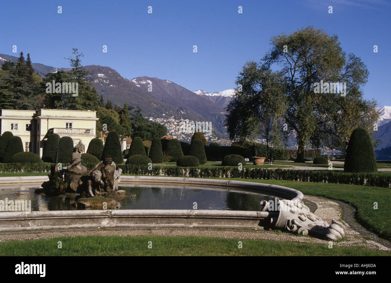 gardens of villa olmo by the lake of como como lombardy Italy Stock ...