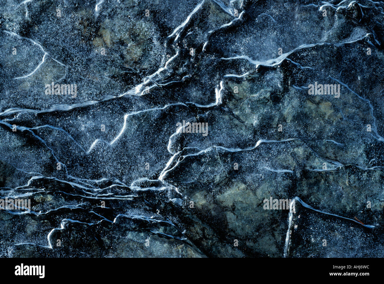 Ice over shale Stock Photo - Alamy