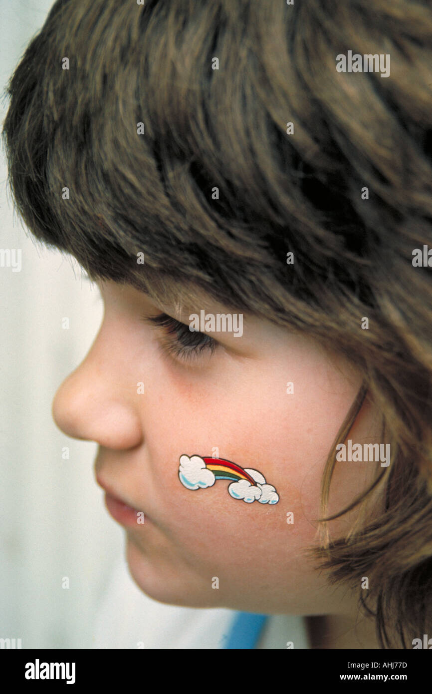 Rainbow Face Paint Cheek