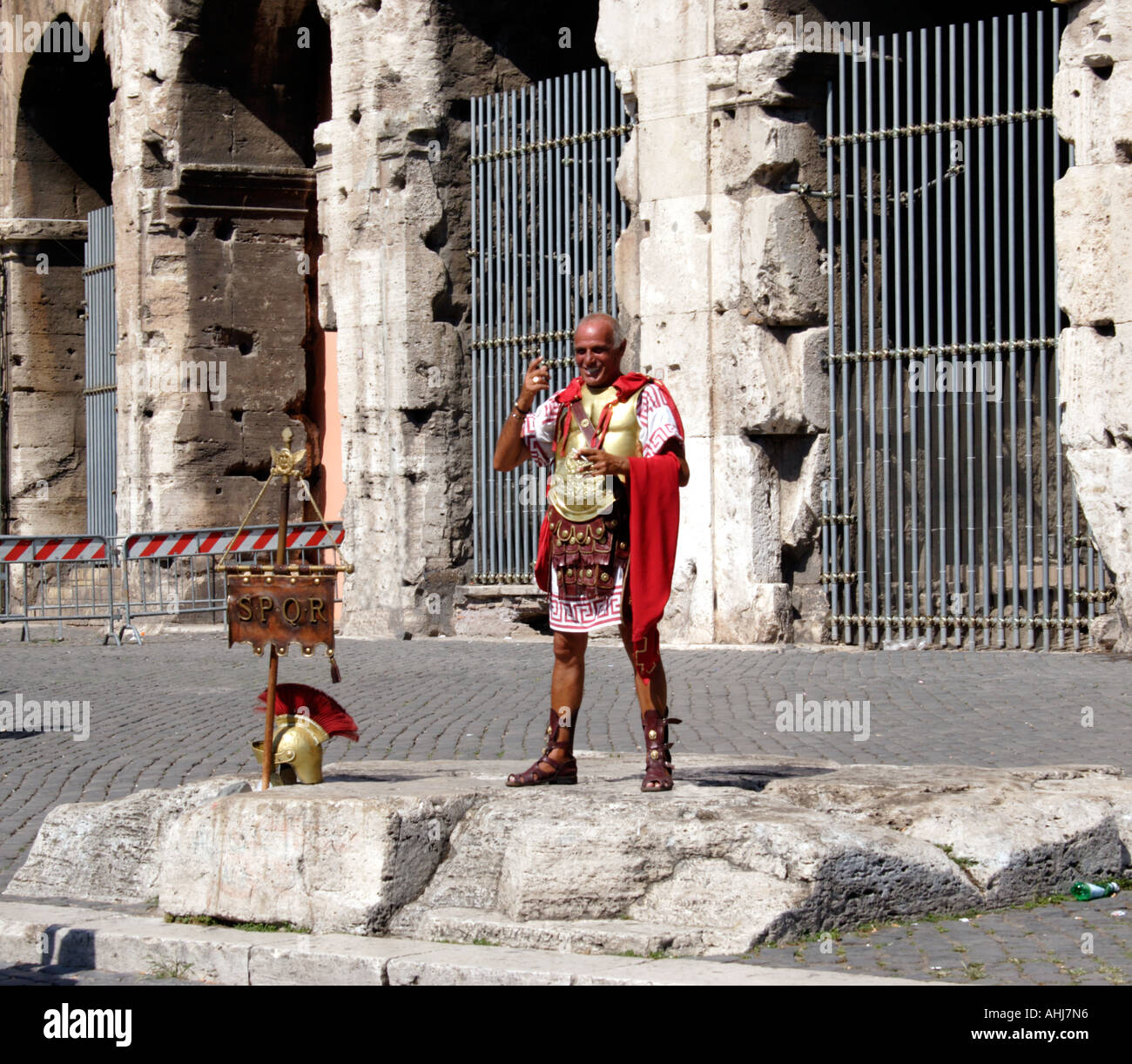 Roman Soldier at the Colosseum Rome 2006 Stock Photo - Alamy