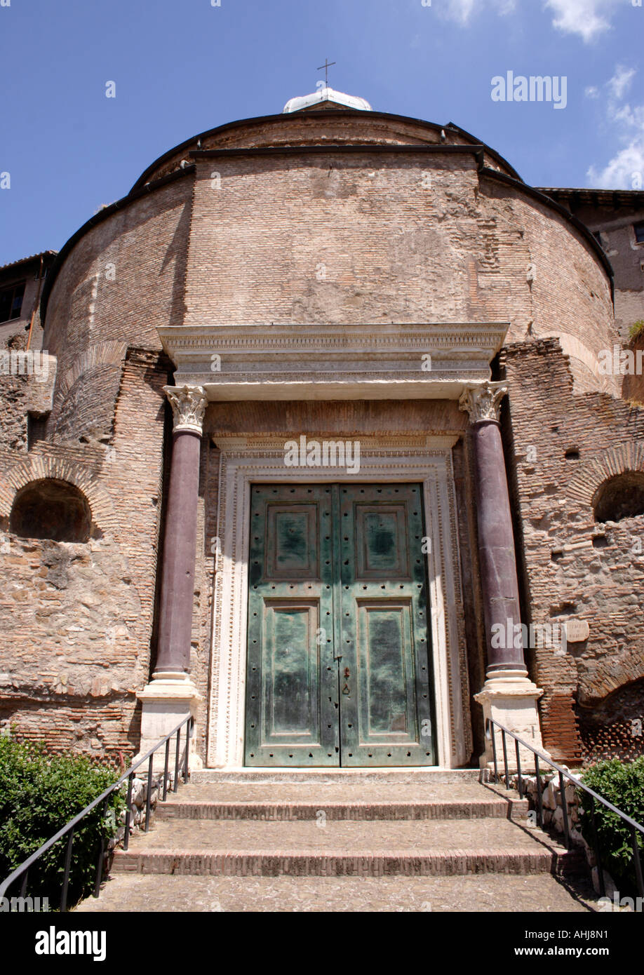 Temple of Romulus at the Forum Rome Stock Photo - Alamy