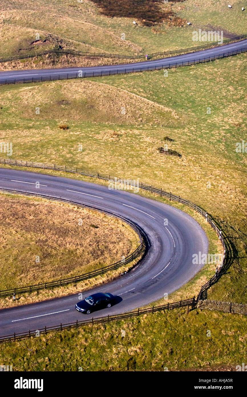 Car driving in hairpin bend hi-res stock photography and images - Alamy