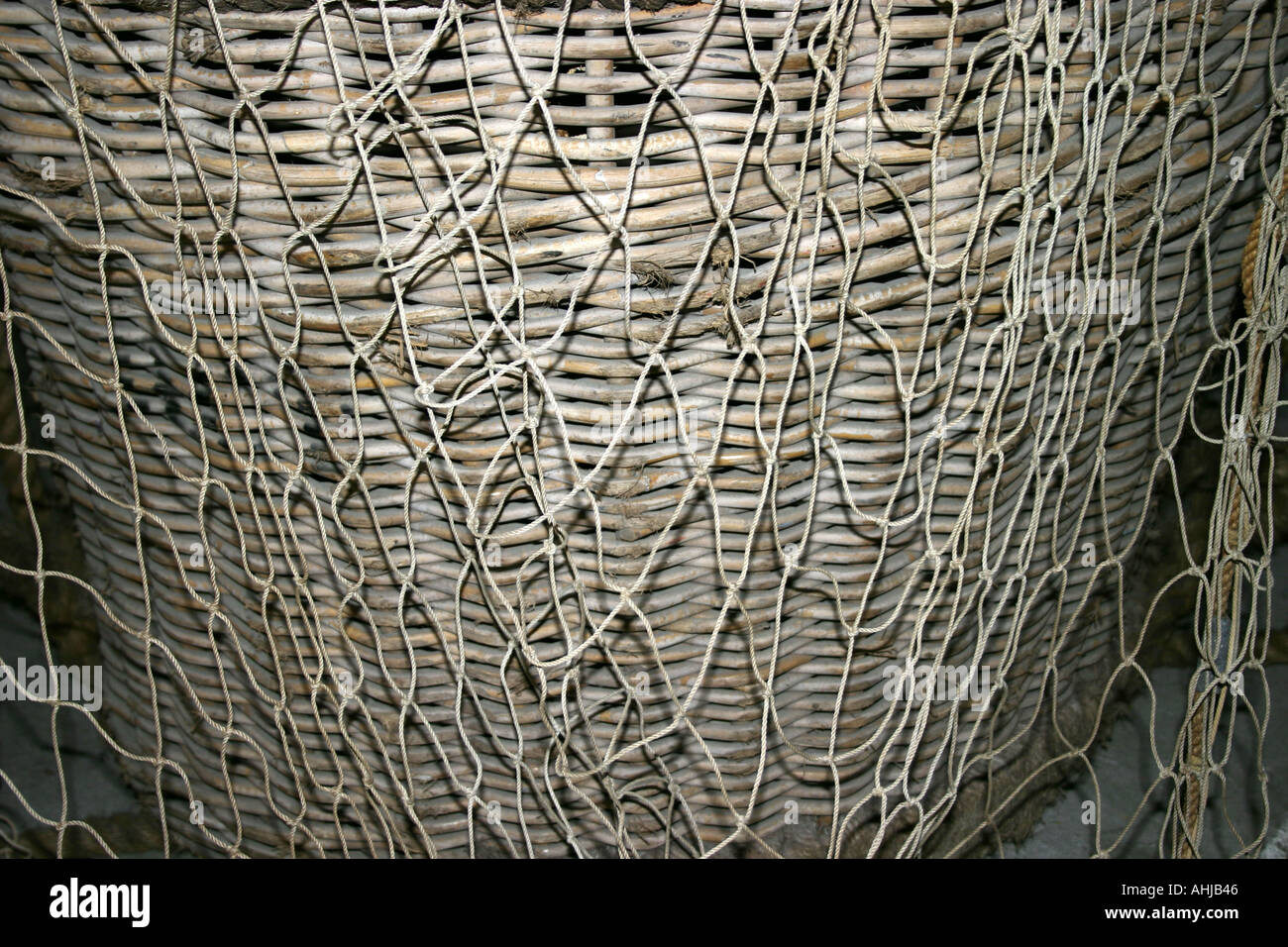 old warehouse basket and net at the Museum Timaru South Island New ...