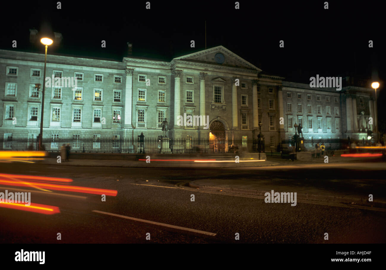 Regent House and Front Gate of Trinity College artificially lit at ...