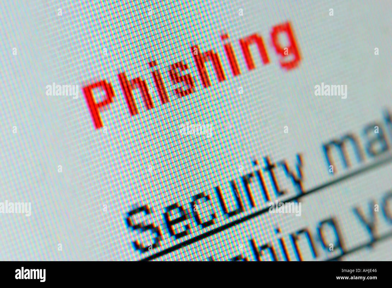 Phishing security on a computer screen Stock Photo - Alamy
