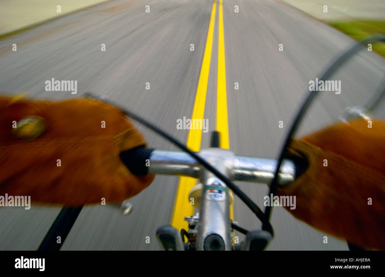 man riding racing bicycle Stock Photo - Alamy