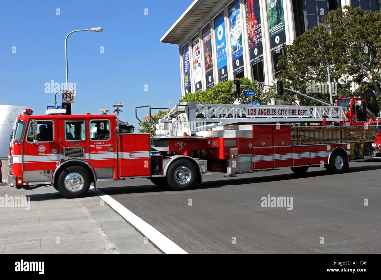 Fire Engine Downtown Los Angeles California USA Stock Photo - Alamy