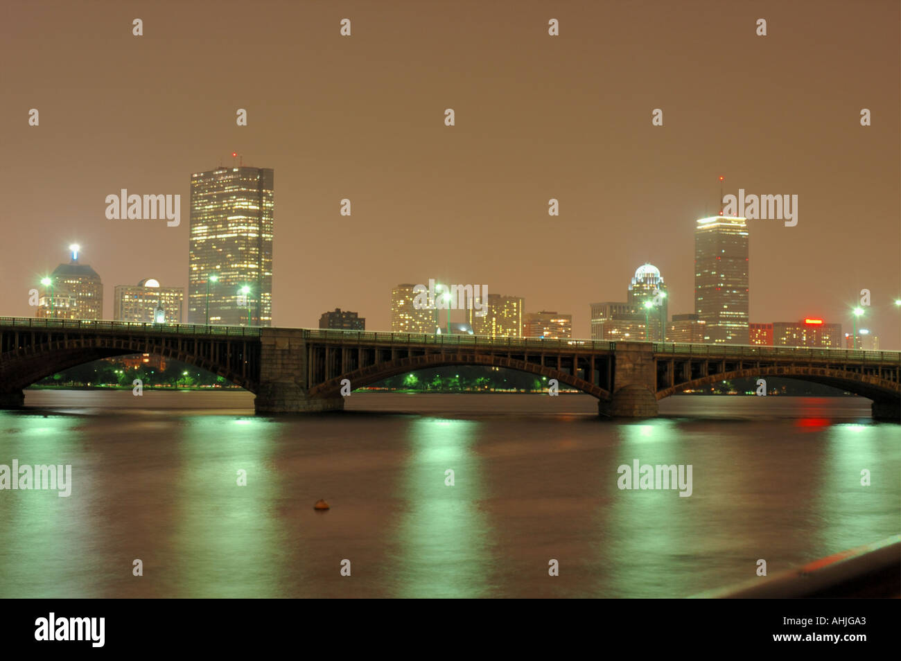 Nightscape of boston hi-res stock photography and images - Alamy