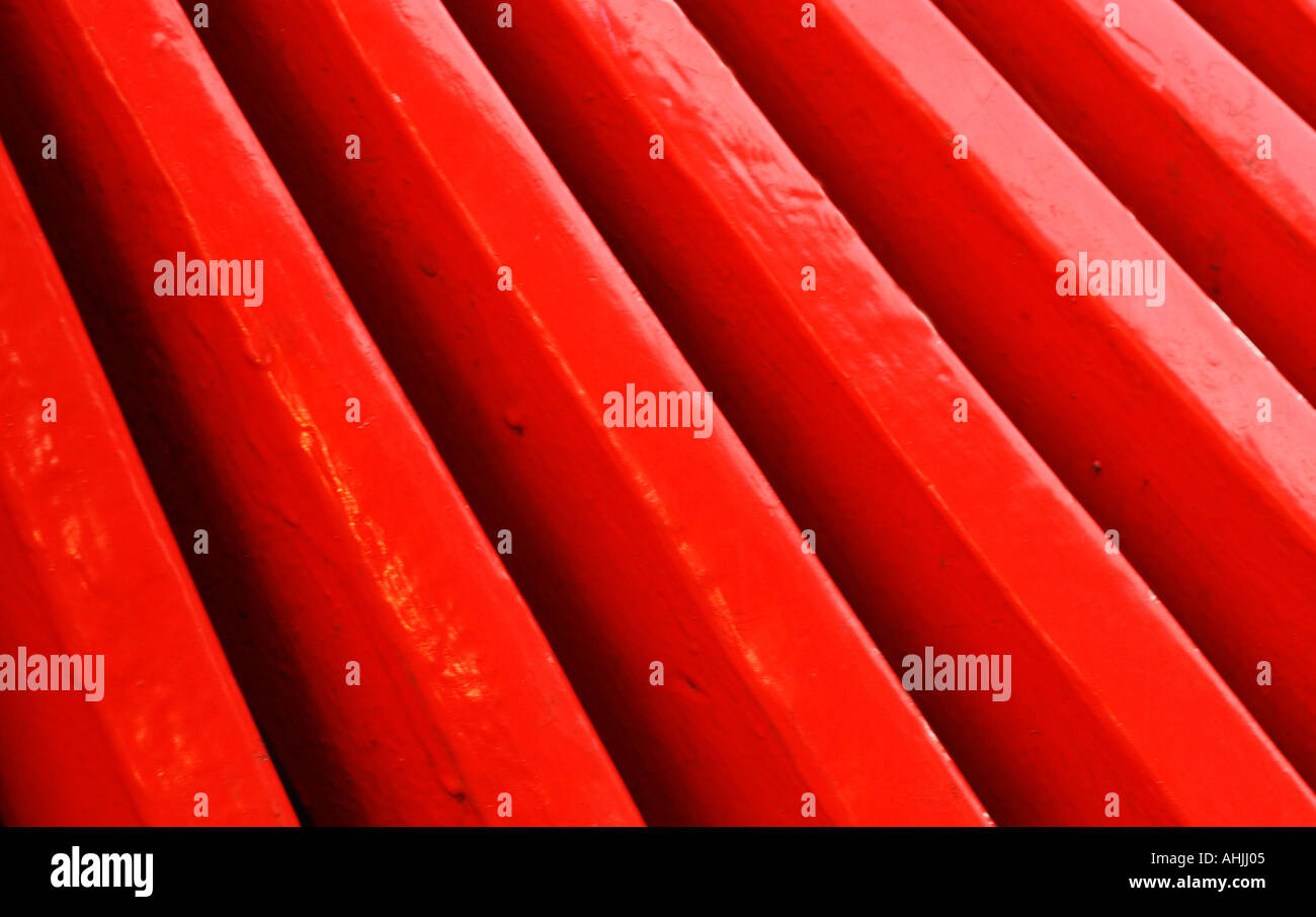 Red Abstract design of train cow catcher Stock Photo - Alamy