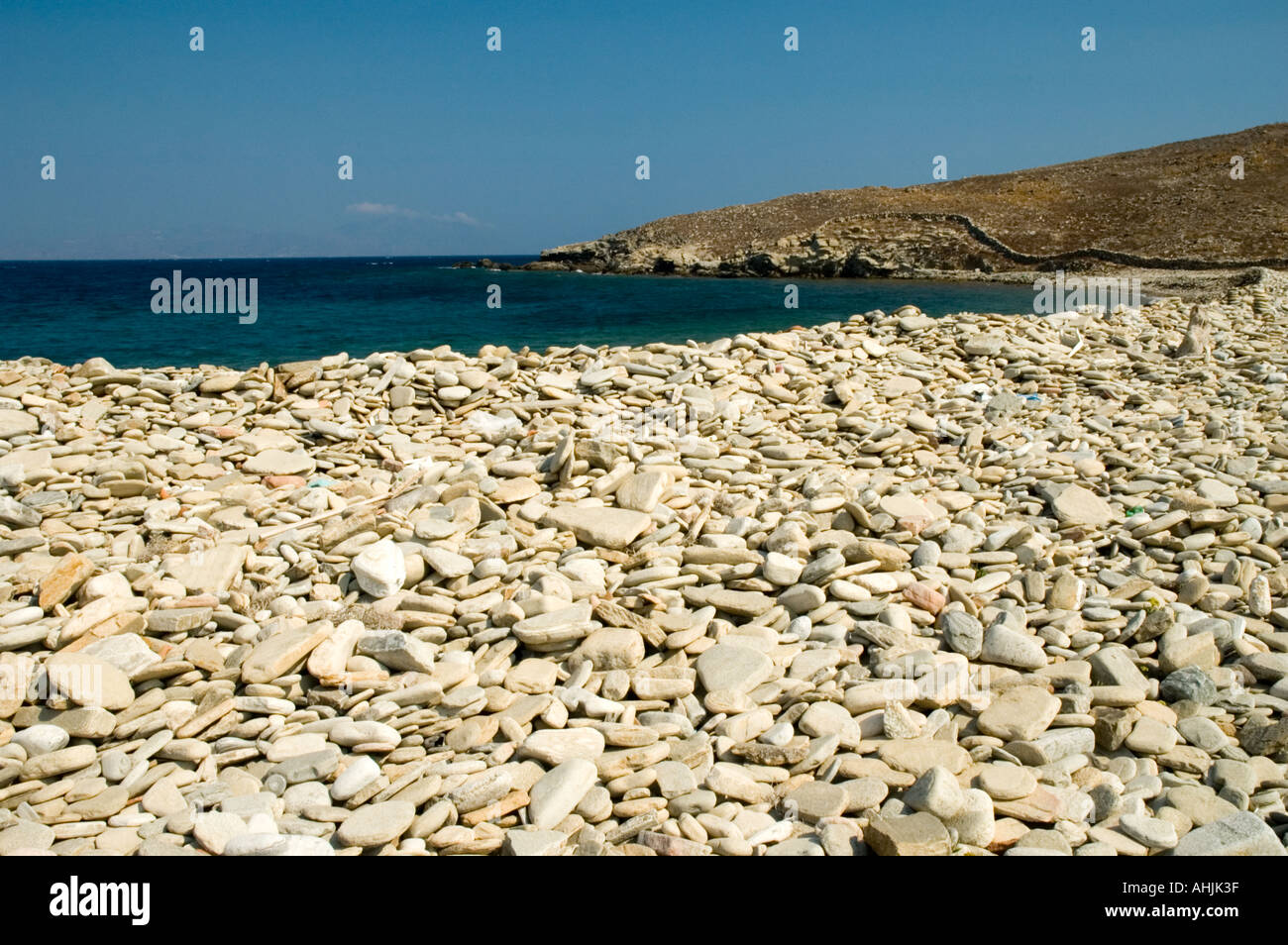 Smooth Round Stone Beach on the Northeast side of Delos The Cyclades ...