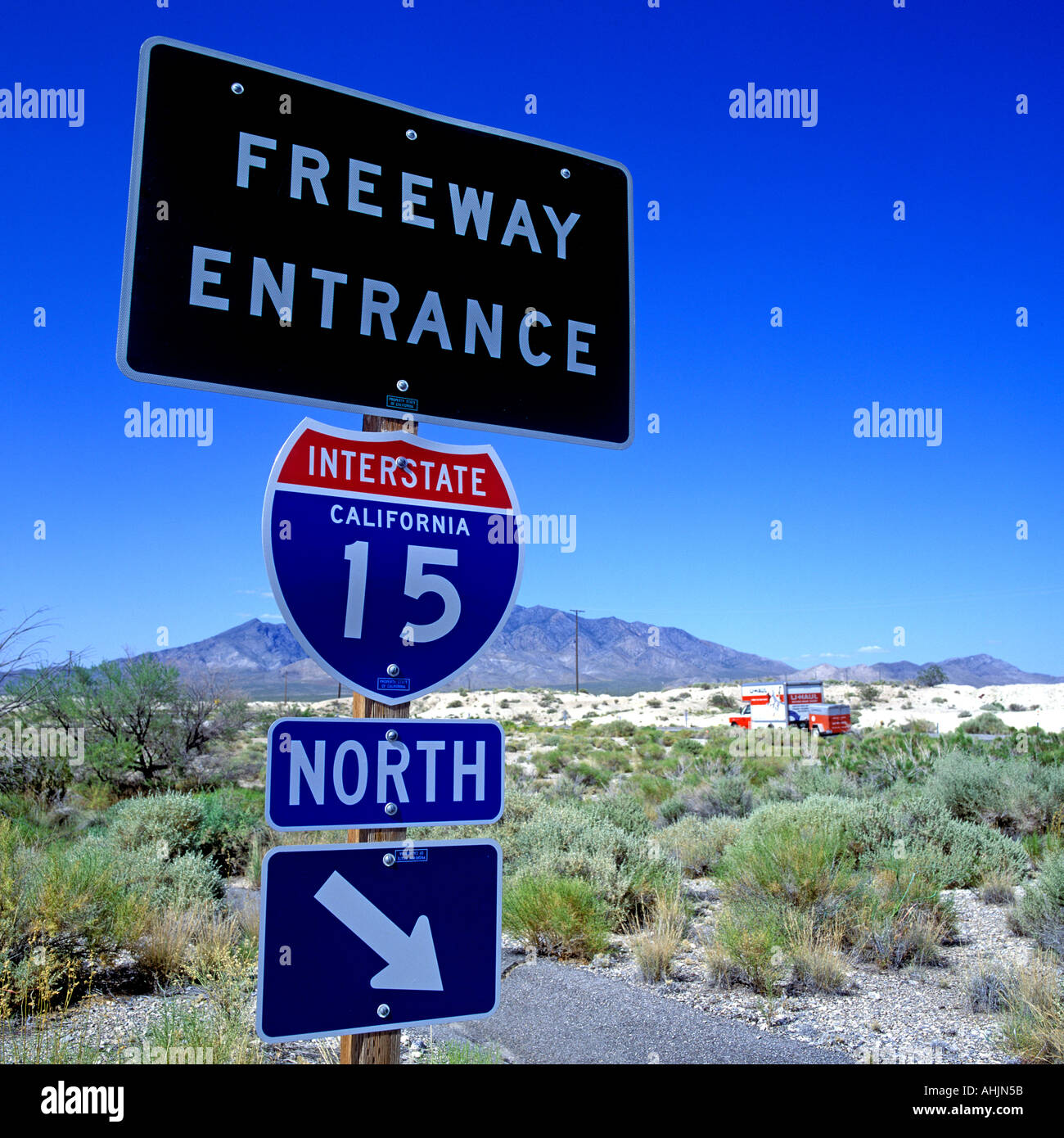 Interstate 15 road sign california hi-res stock photography and images ...