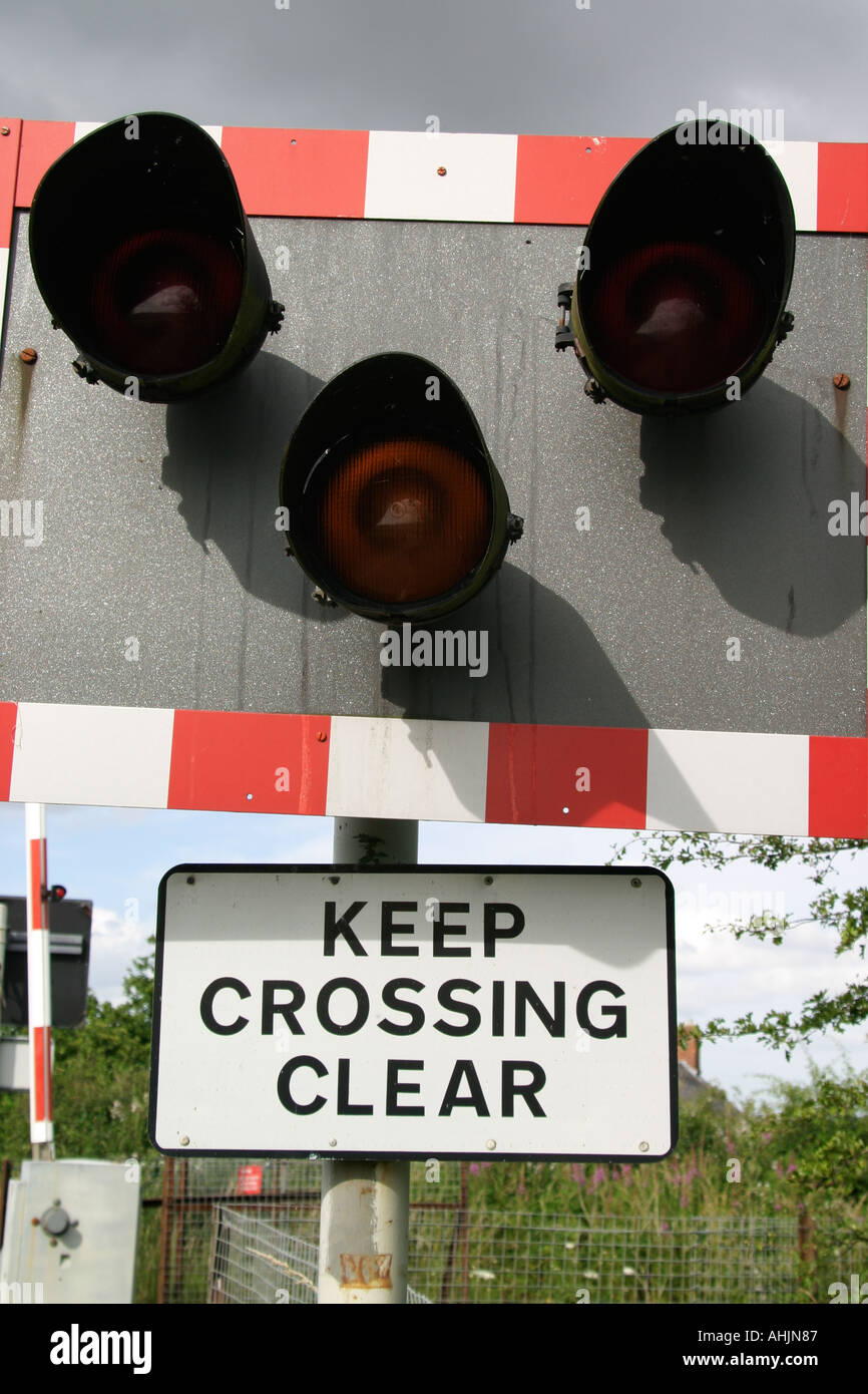 Train Level Crossing Wiltshire England Summer 2005 Stock Photo - Alamy