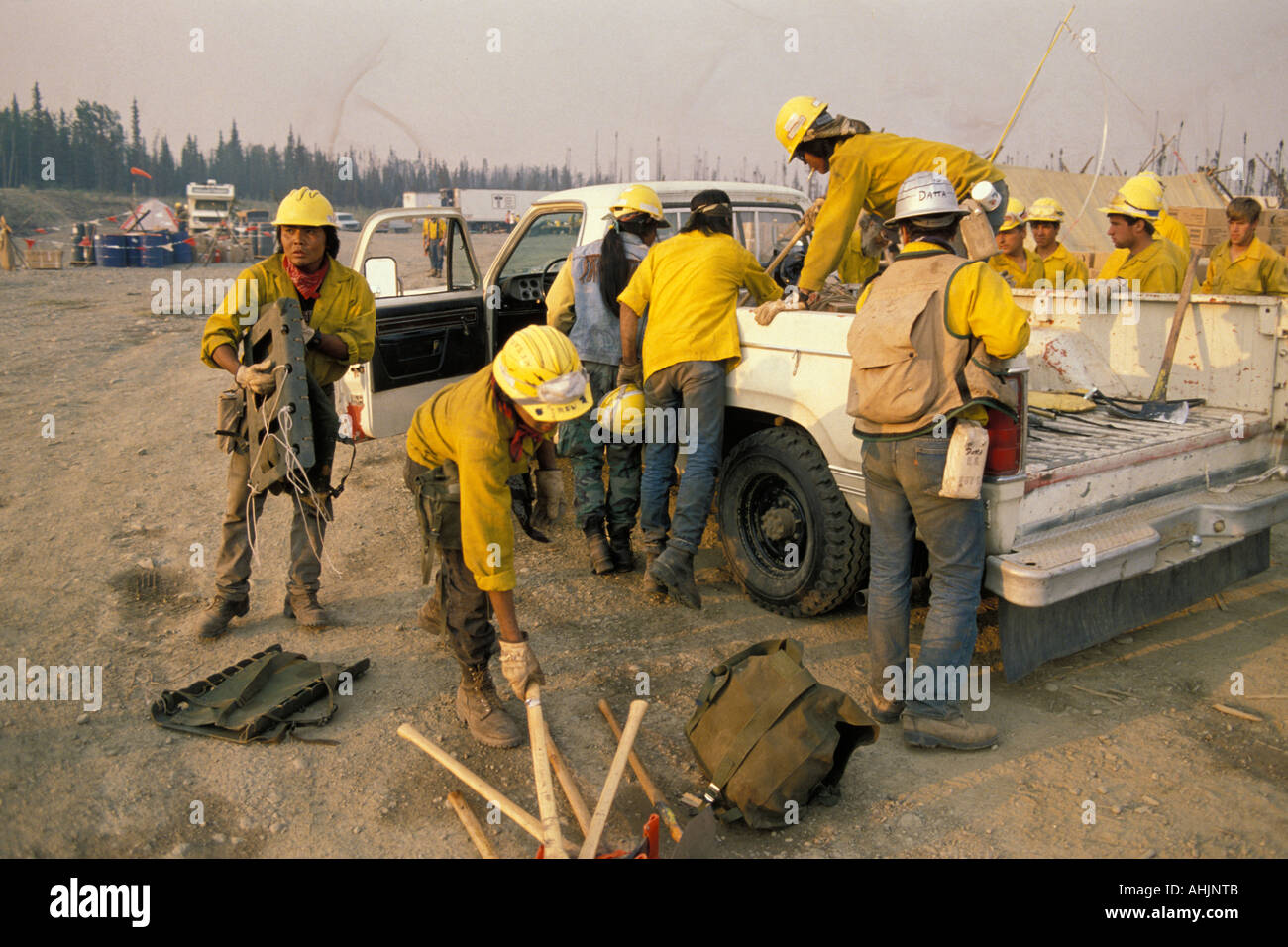 Tired firefighters hi-res stock photography and images - Alamy