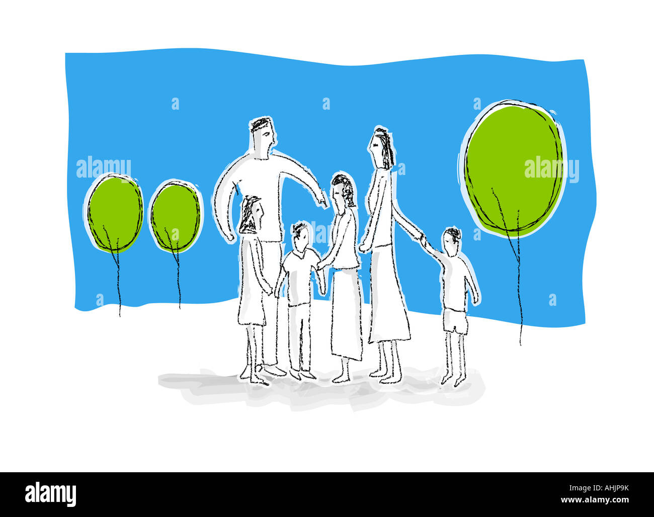 Nuclear family cartoon hi-res stock photography and images - Alamy