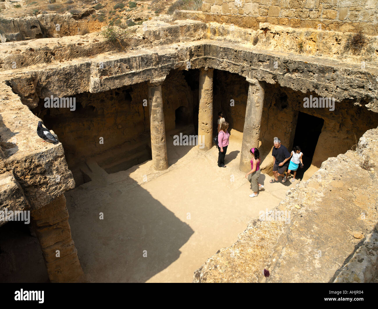 Paphos Cyprus Tomb of the Kings Tomb N.O3 with Below Ground Level ...