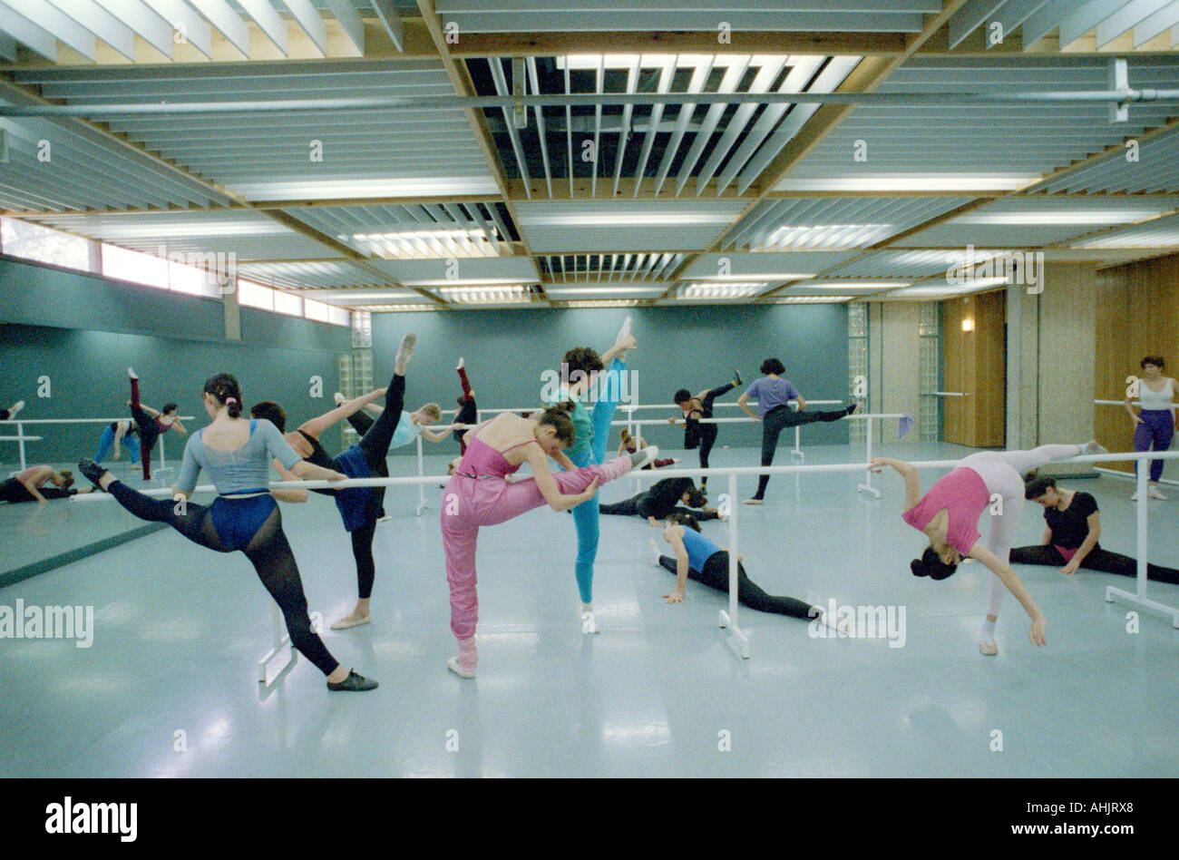 Israel Tel Aviv Dancers in rehearsal hall of National Ballet School ...