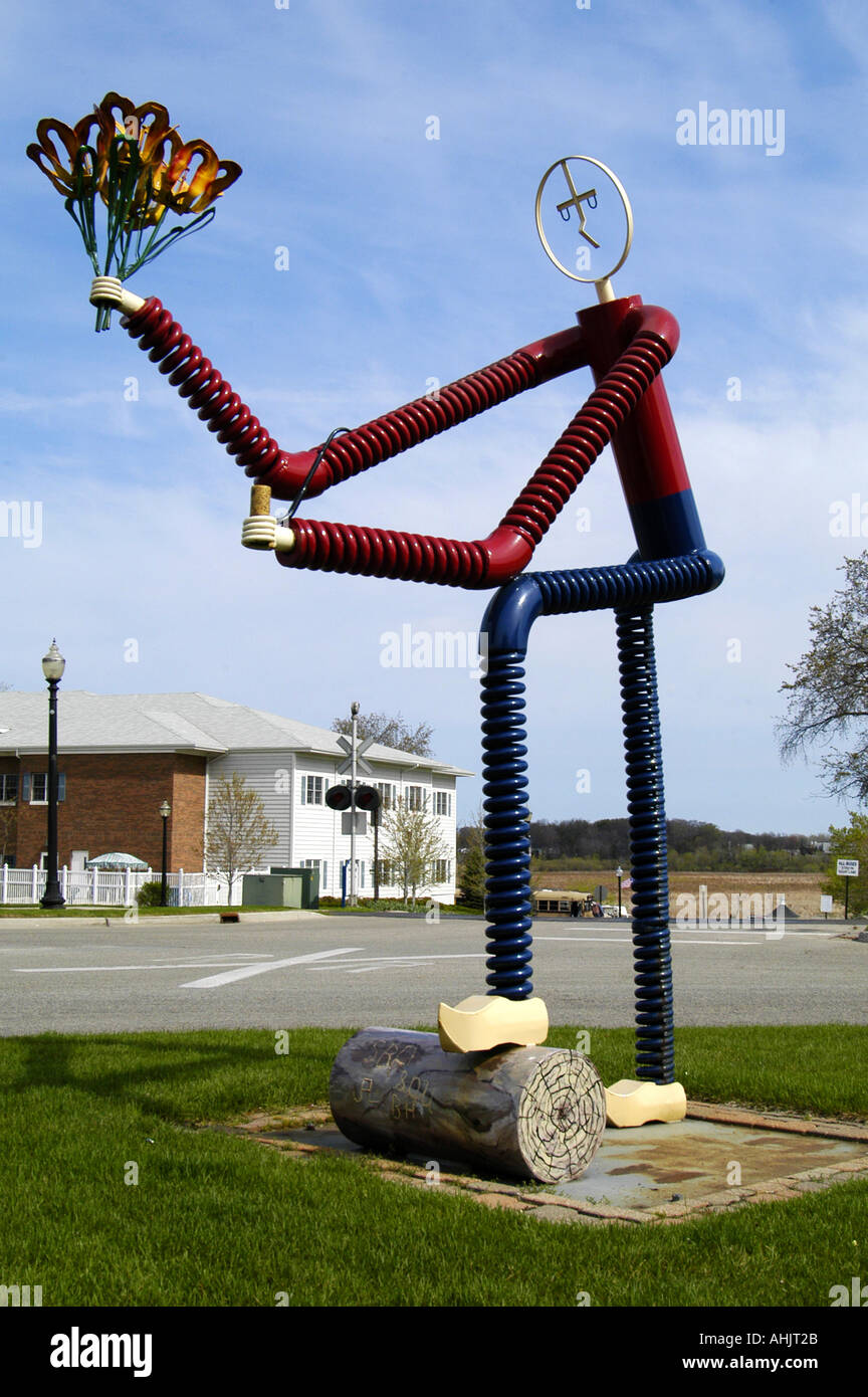 Statue in front of chamber of commerce, Holland Michigan USA Stock ...