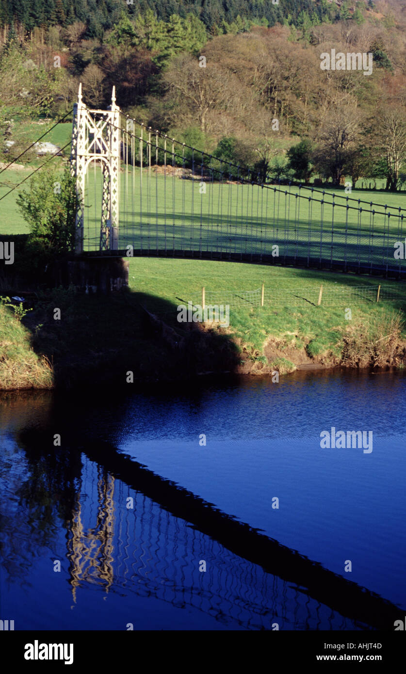 Betws y coed suspension bridge hi-res stock photography and images - Alamy