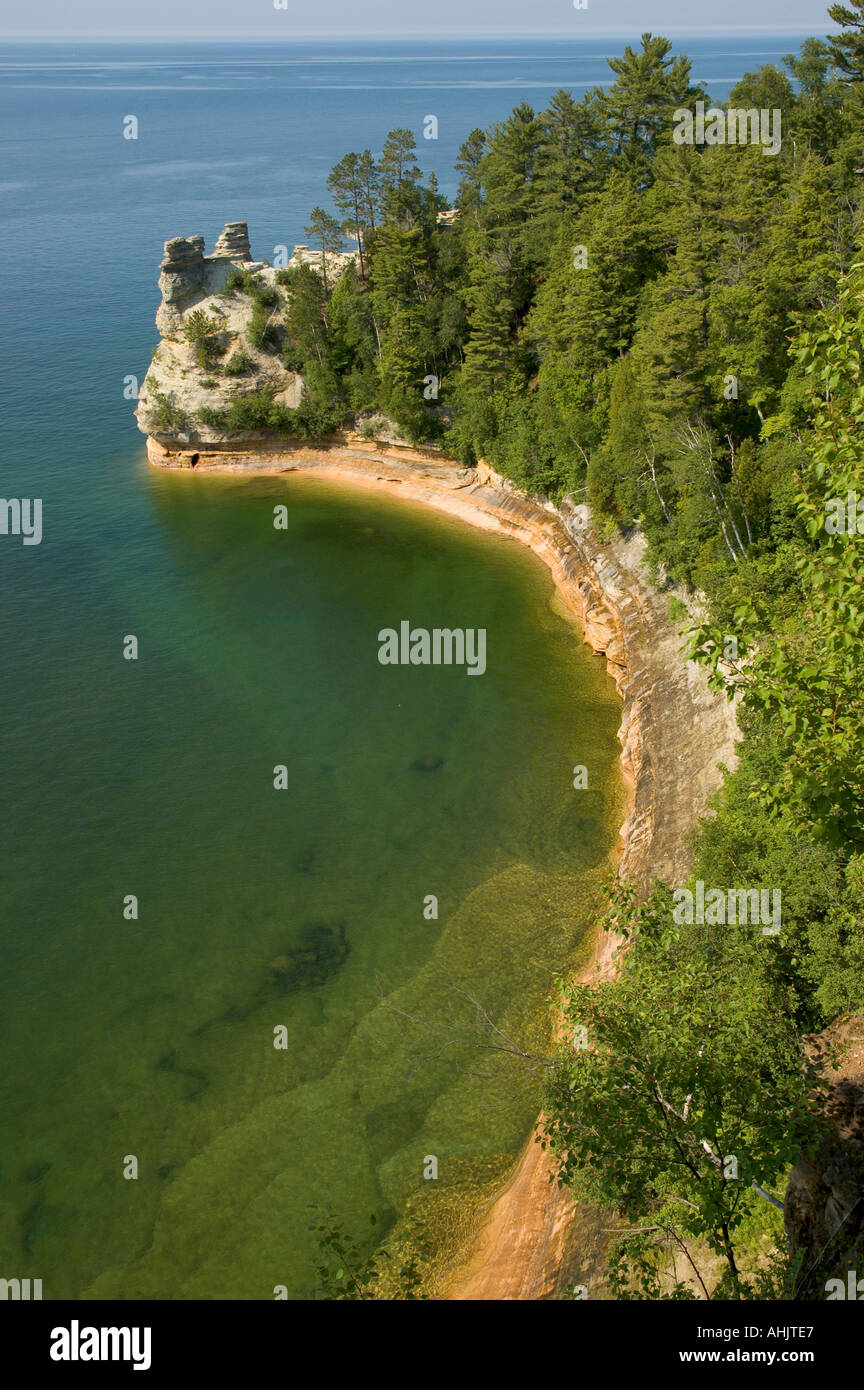 Michigan Upper Penninsula, Pictured Rocks, Lake Superior, USA 2 Stock ...