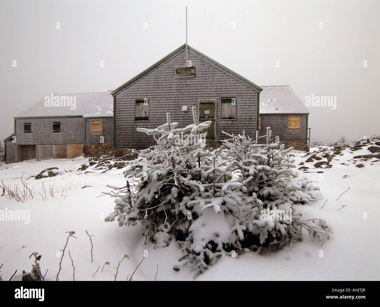 Greenleaf Hut located on Greenleaf trail in the New Hampshire White ...