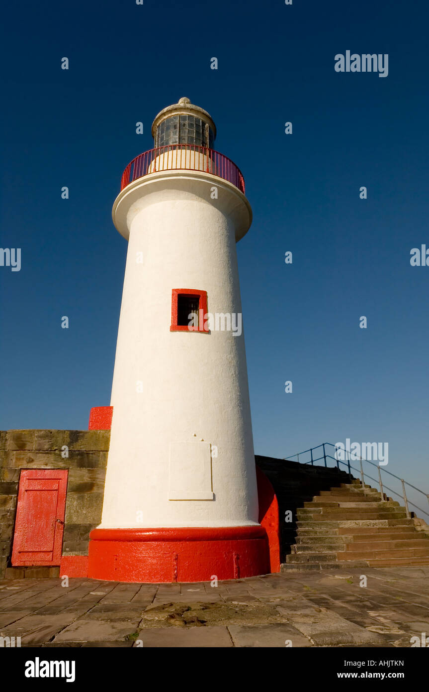 West Pier Lighthouse Whitehaven Cumbria England Stock Photo - Alamy