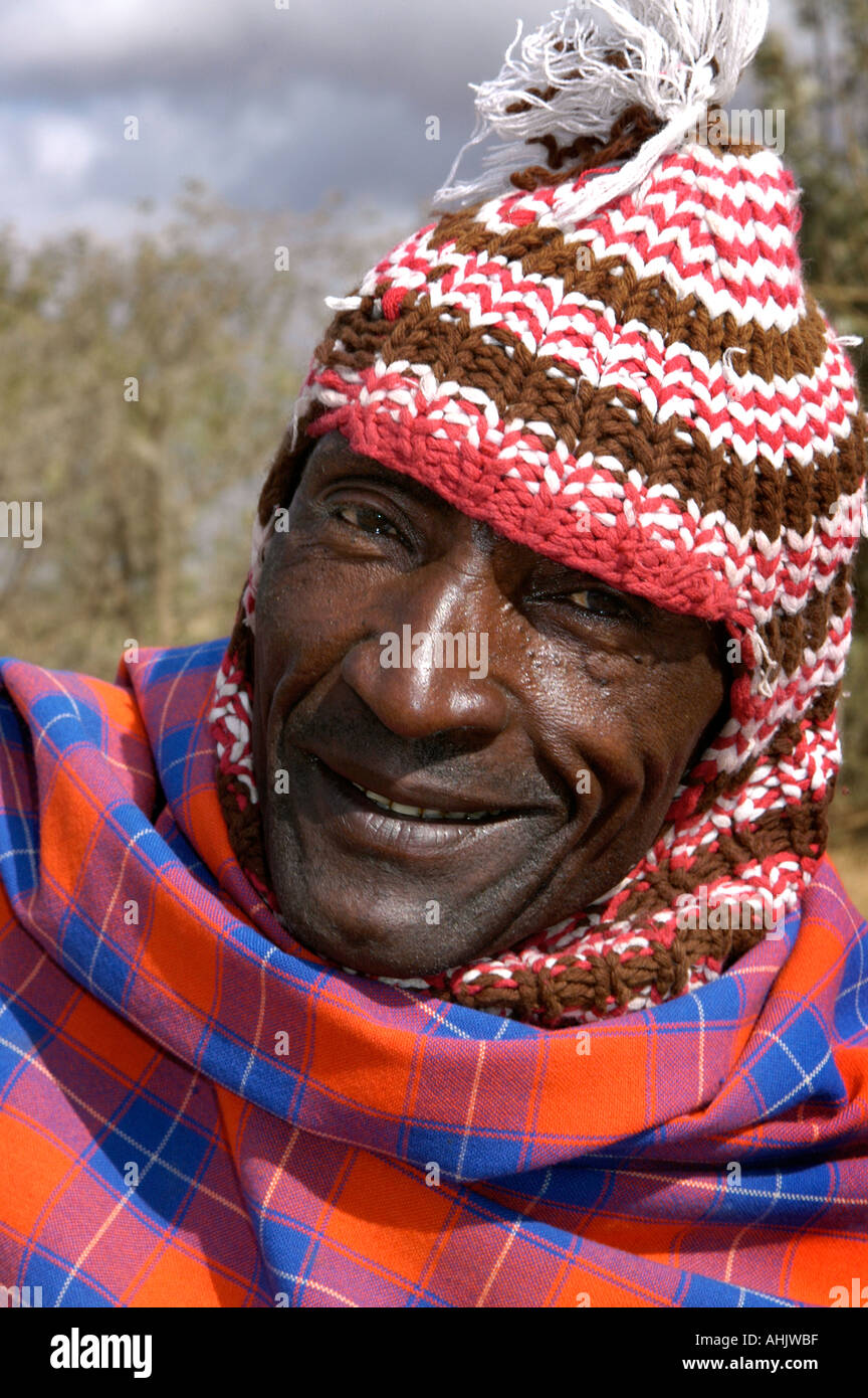 The Maasai old man Africa African tribe Kenya Tanzania Stock Photo - Alamy