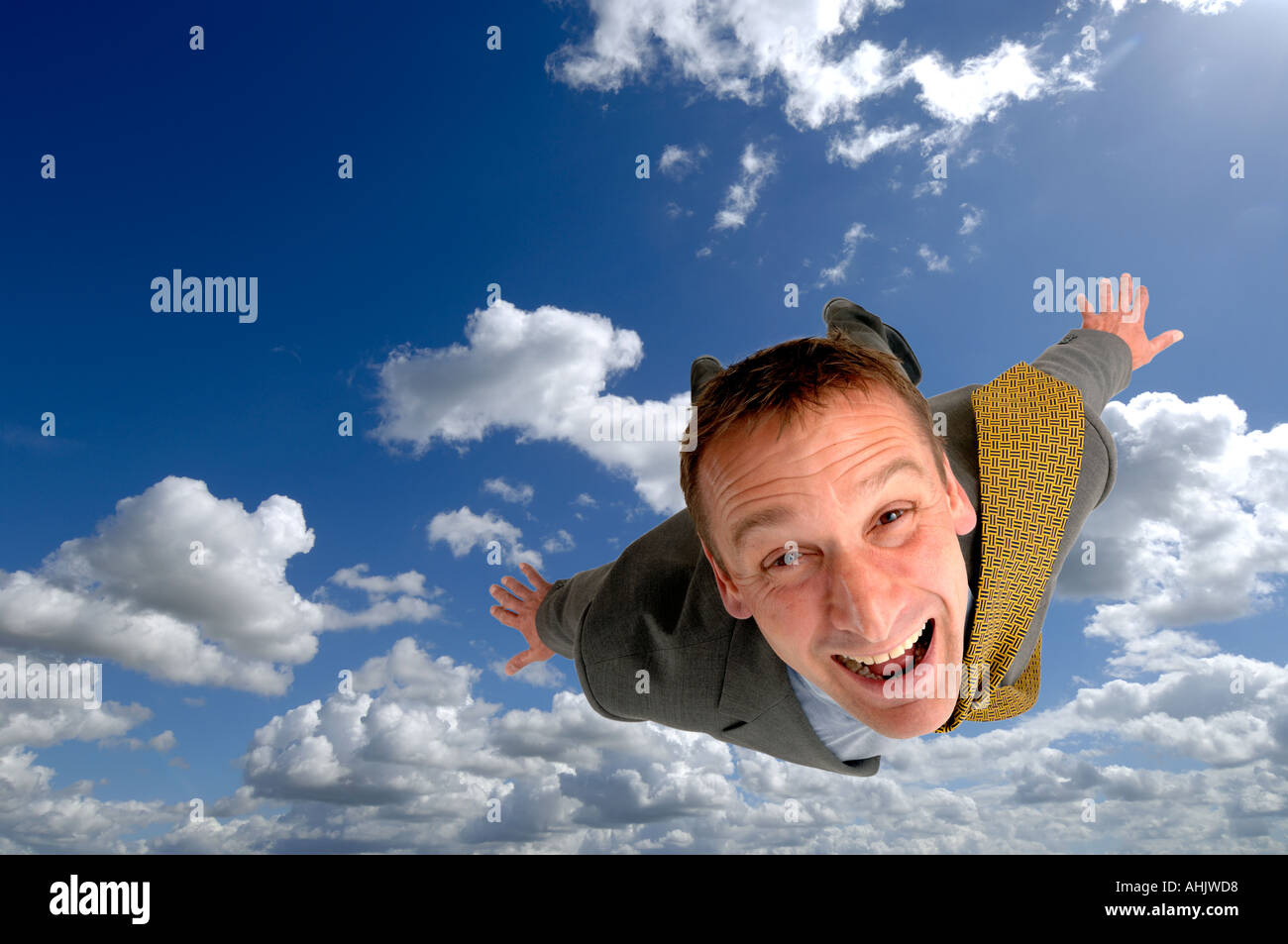 Man falling through clouds hi-res stock photography and images - Alamy