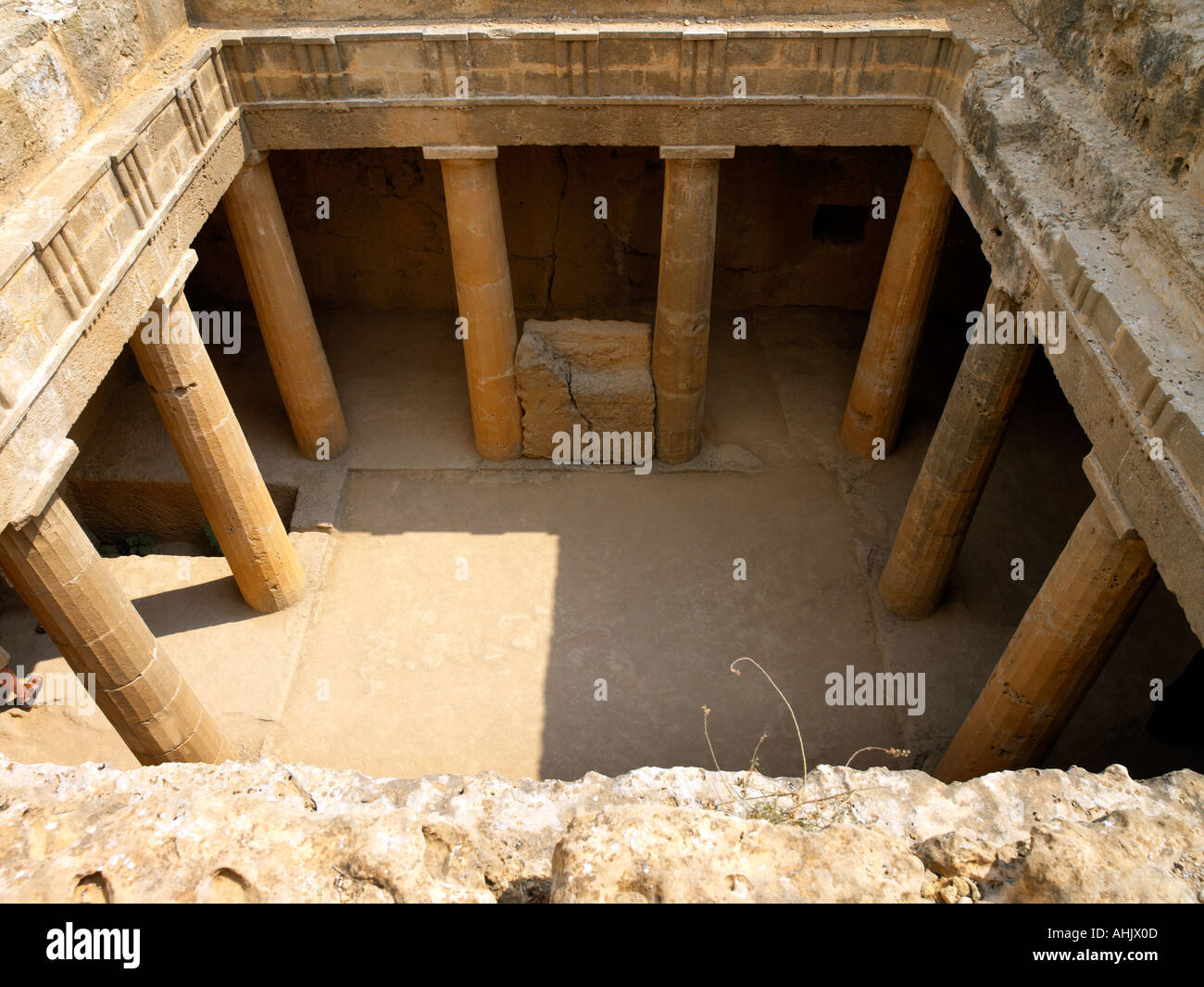 Paphos Cyprus Tomb of the Kings Tomb N.O3 with Below Ground Level ...