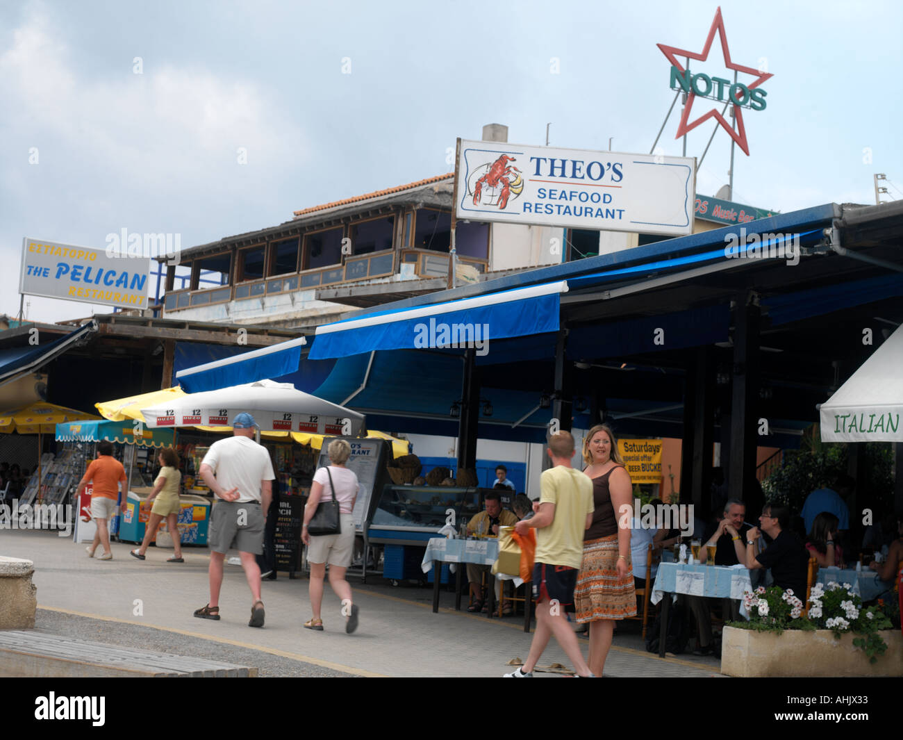 Paphos cyprus restaurants shops hi-res stock photography and images - Alamy
