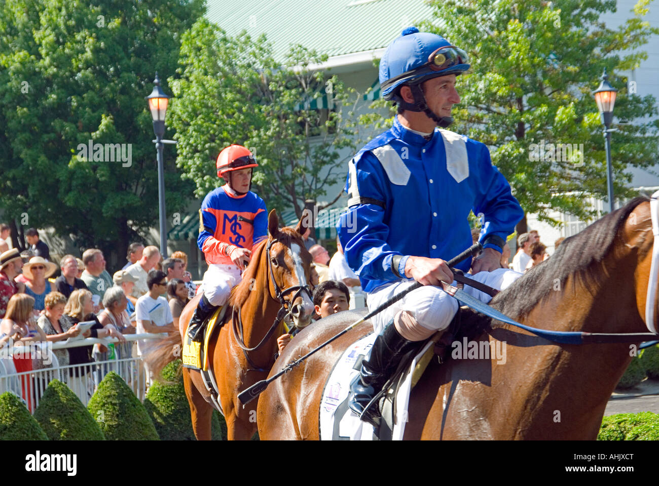 Horse Racing Jockey's Stock Photo - Alamy