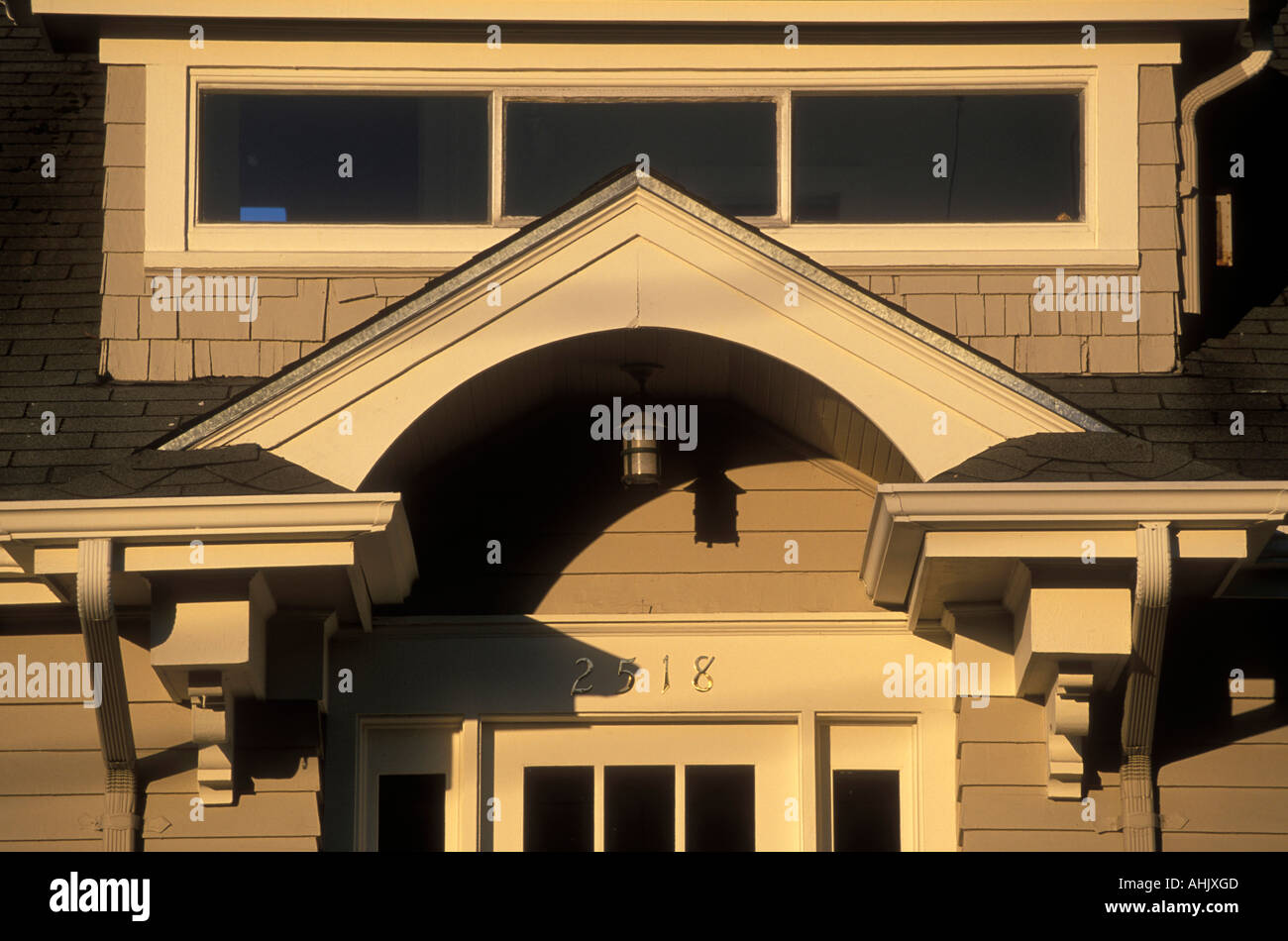 USA Washington Seattle Architectural detail of Craftsman style home in ...