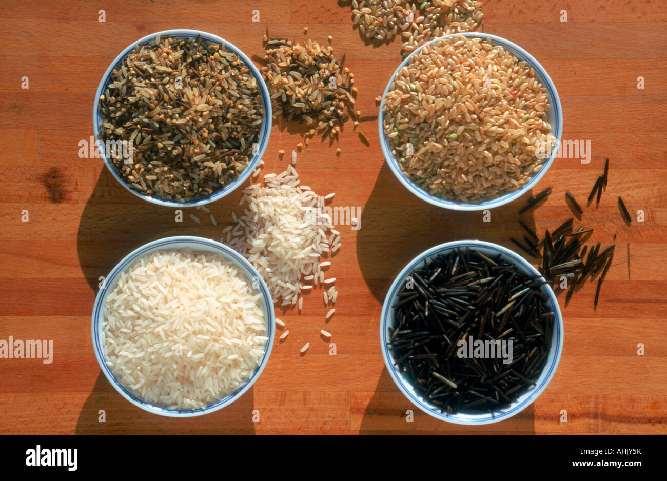 grains of rice and wild rice Stock Photo - Alamy