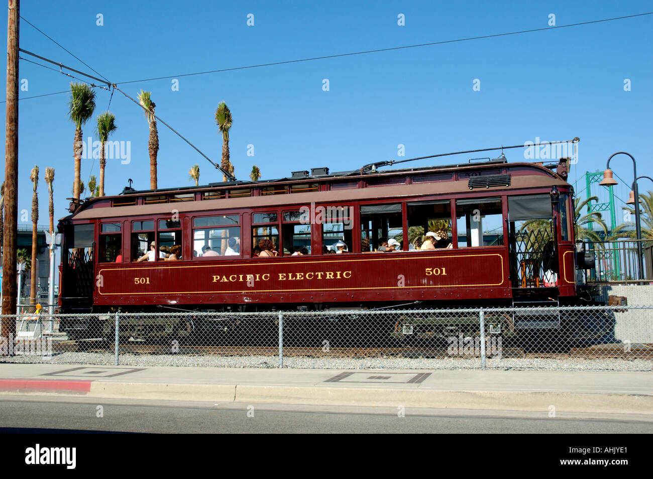 Long Beach to San Pedro tram Stock Photo - Alamy