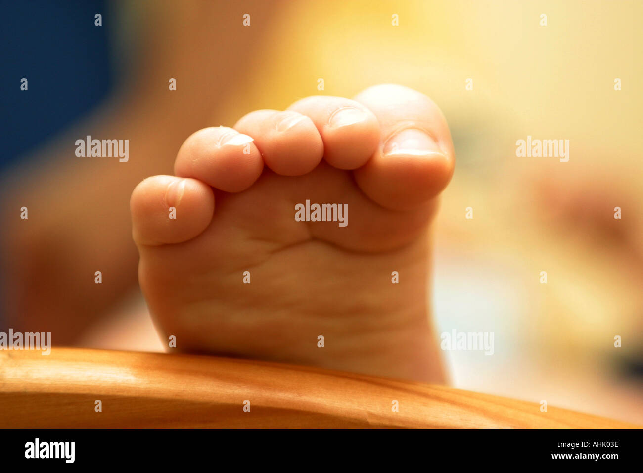 A baby s foot showing toes toe nails Stock Photo - Alamy