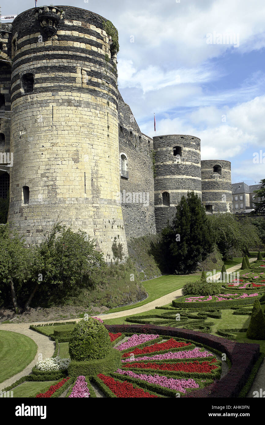 Angers castle France Stock Photo - Alamy